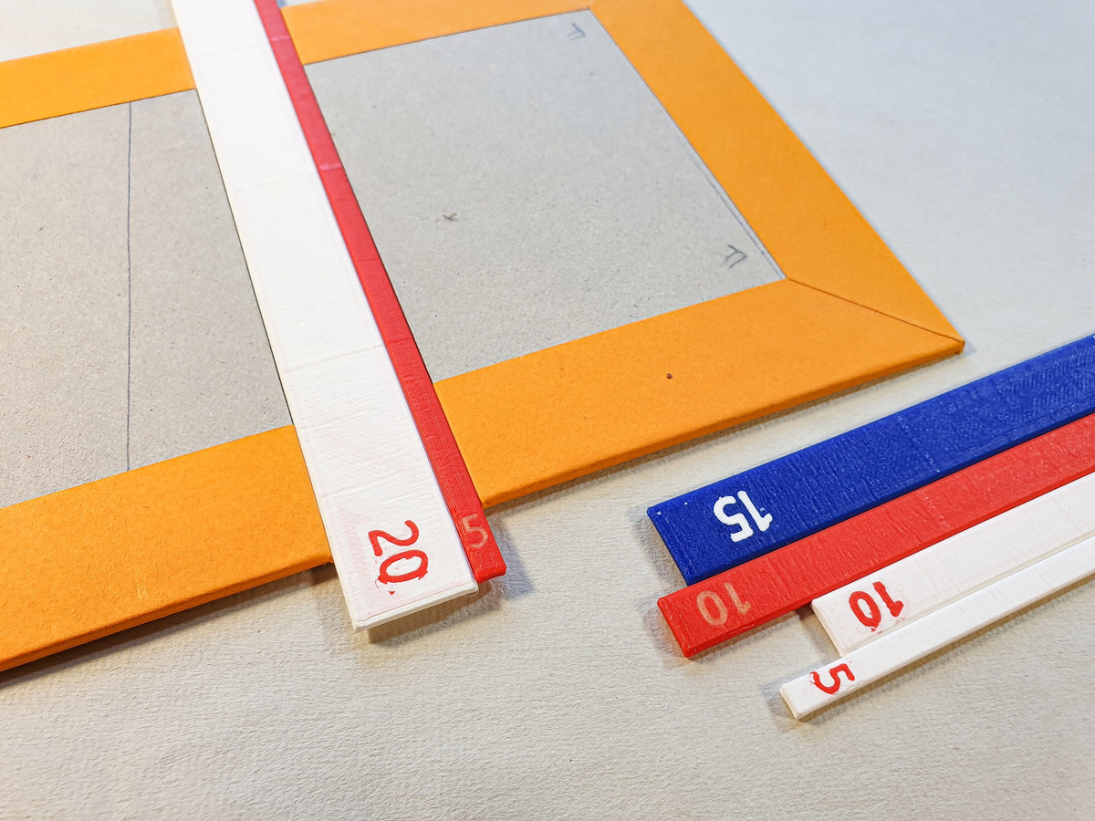 Set of Thin L-Spacers (Metric) Gauges/Straightedges for Bookbinding, C ...