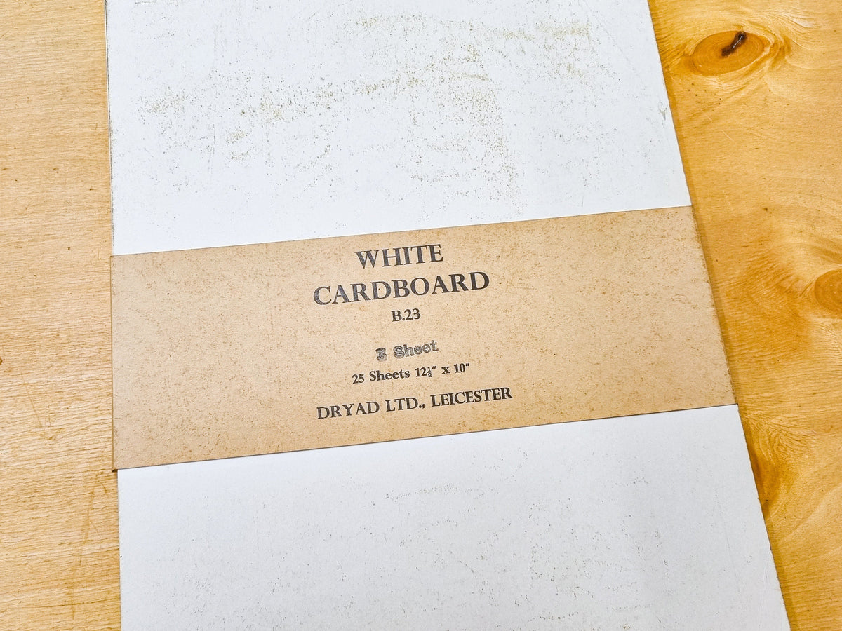 Pack of Vintage Dryad of Leicester White Cardboard (B.23, 25 Sheets, 1 ...
